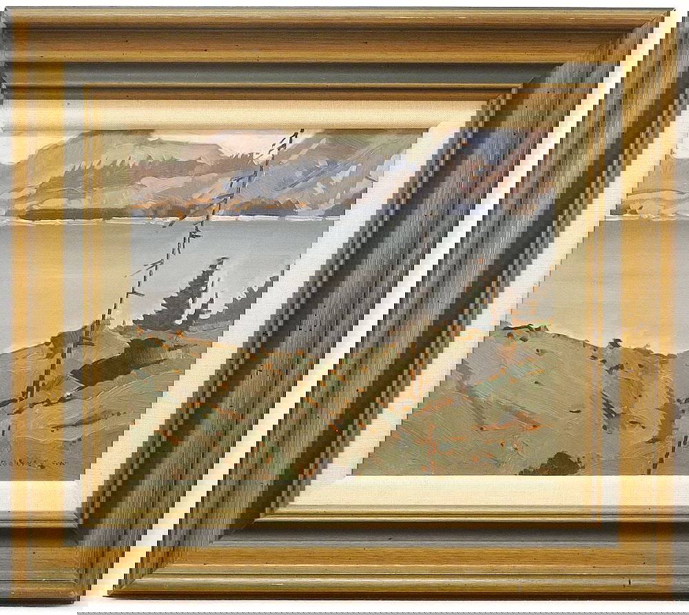 Oil On Panel Signed Robert Genn, 10" X 12", "okanagan Lake Scene" 1974 ...