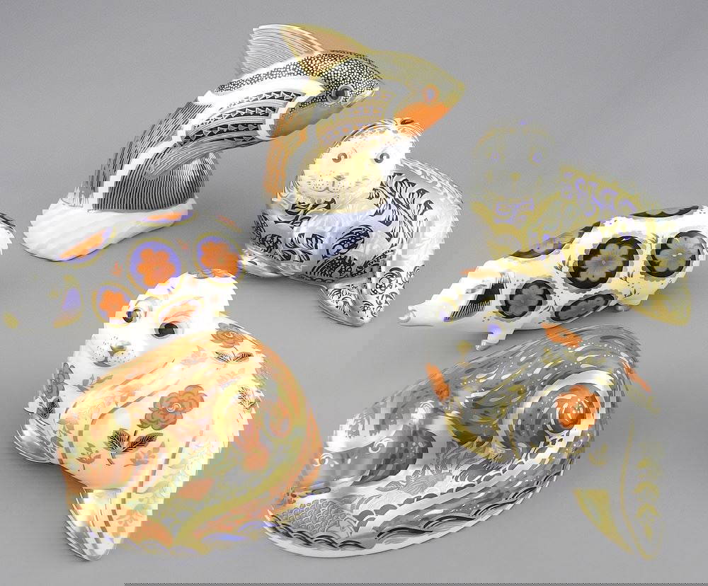 Five Royal Crown Derby Imari Paper Weights. Auction