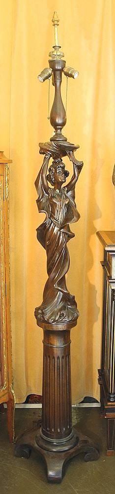 Geo.j.lippert Table Co. Figural Hardwood Floor Lamp, 77 1/2"h. - Jun 17 ...