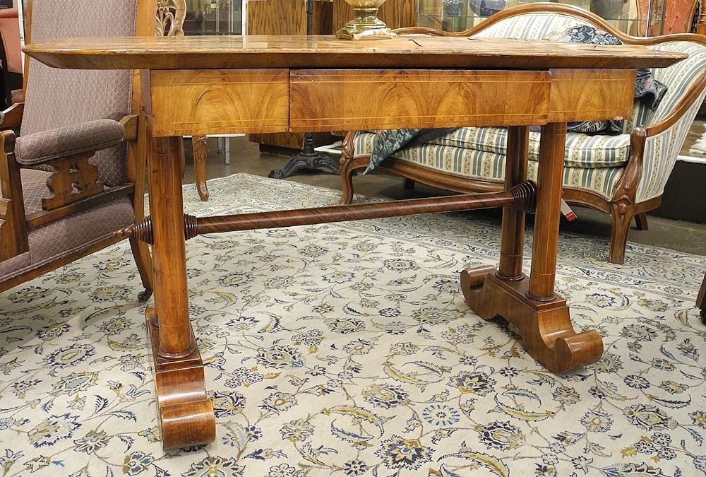 Trestle Table, 31 1/2 X 54 X 27" (significant Damage Noted). Auction