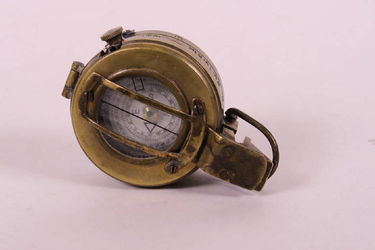 A Brass Cased Sighting Compass, Marked 't.g. & Co.,