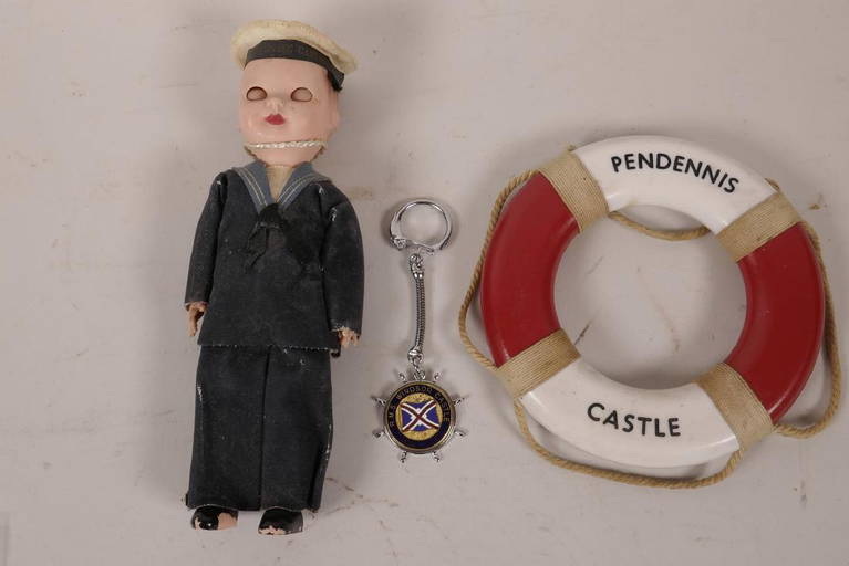 Union Castle Line Memorabilia, A Sailor Doll, Miniature