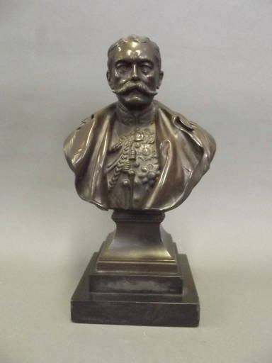 An Early C20th Bronze Bust Of Lord Kitchener By Richard
