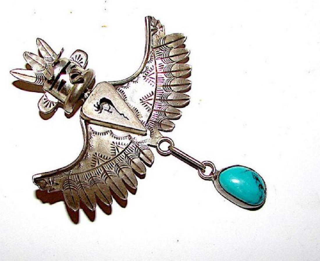 Navajo Nelson Morgan Eagle Dancer Kachina Pin Pendant