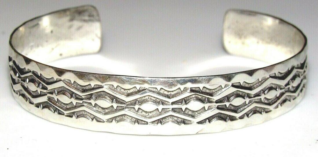 Navajo Sunshine Reeves Cuff Bracelet Sterling Silver