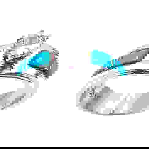 Native American Navajo Turquoise Engagement Ring Size 9 Sterling Silver ...