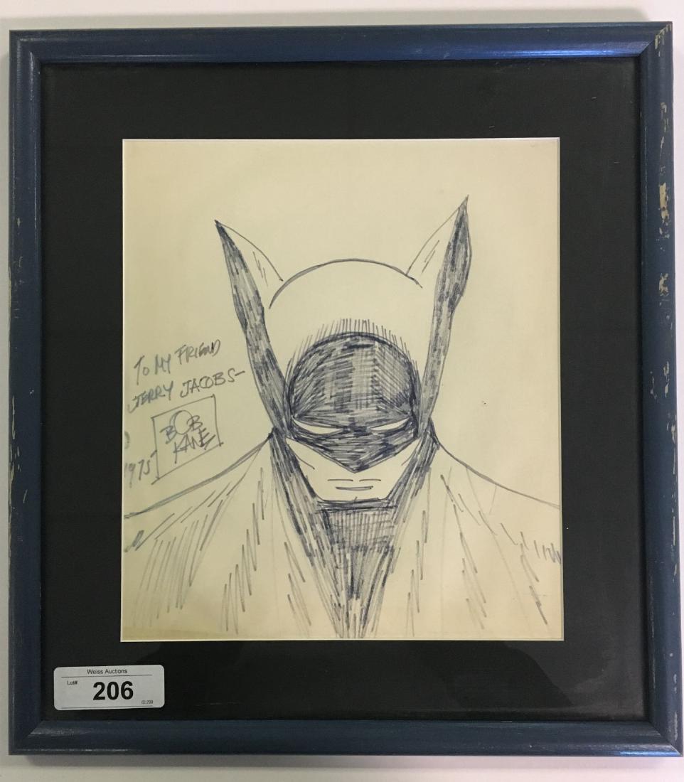 Original Bob Kane Batman Drawing, 1975