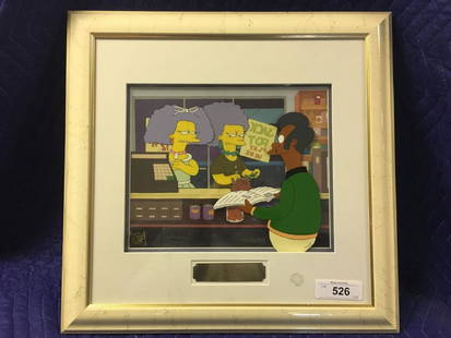The Simpsons Do The Bartman Production Cel.