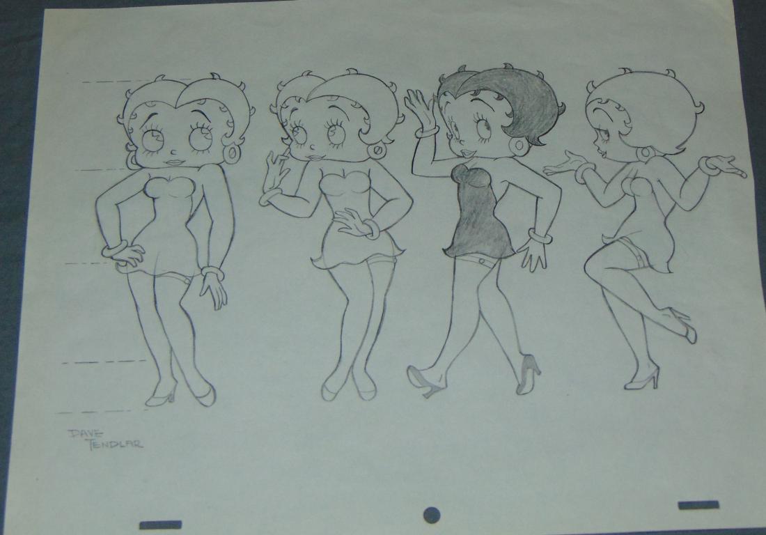 Betty Boop Animation Model Sheet, Dave Tendlar