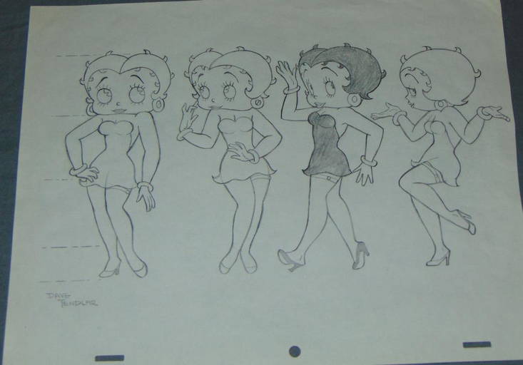 Betty Boop Animation Model Sheet, Dave Tendlar