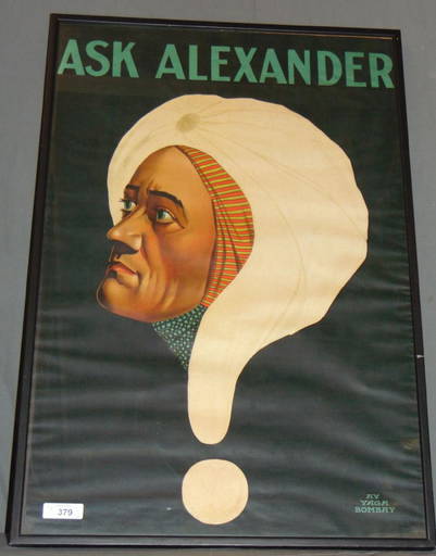 Circa 1920's, Ask Alexander Magician Poster