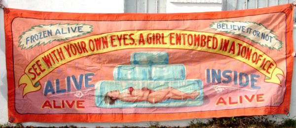 Fred Johnson Carnival Freak Show Banner