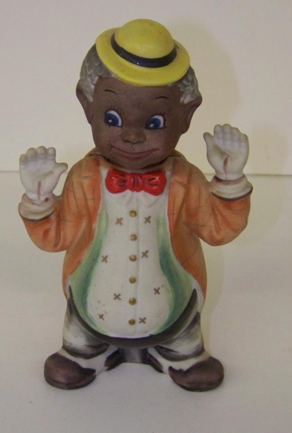 Black Bisque Ardalt Nodder Figurine