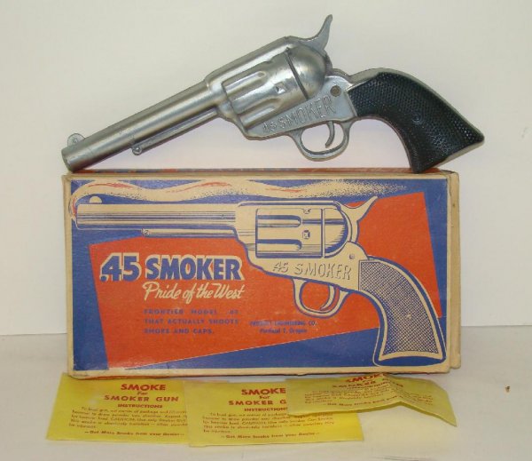 45 Smoker Cowboy Cap Gun Mint In Box