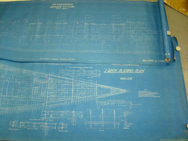 Lot Of 2 Ocean Liner Blueprints