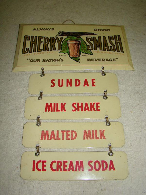 4174: Fowler's Cherry Smash Advertising Sign