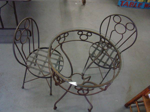 Wrought Iron Mickey Mouse Bistro Table