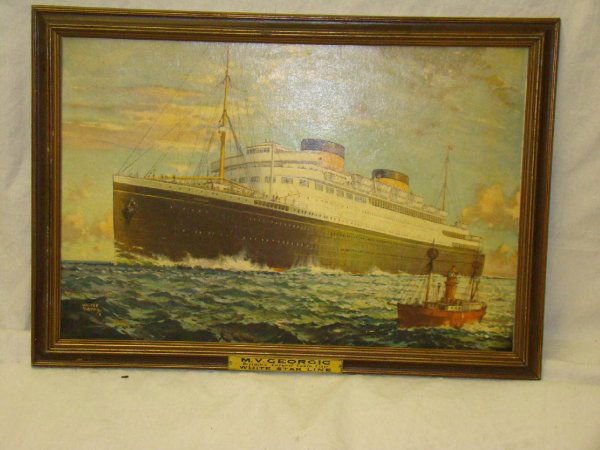 383: White Star Line Print. M.V. Georgic