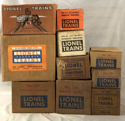 11 Empty Lionel Boxes
