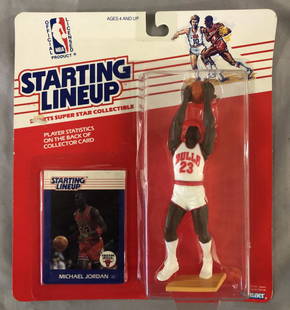 1988 Kenner Starting Lineup Michael Jordan W/ Card 1st Jordan Starting ...
