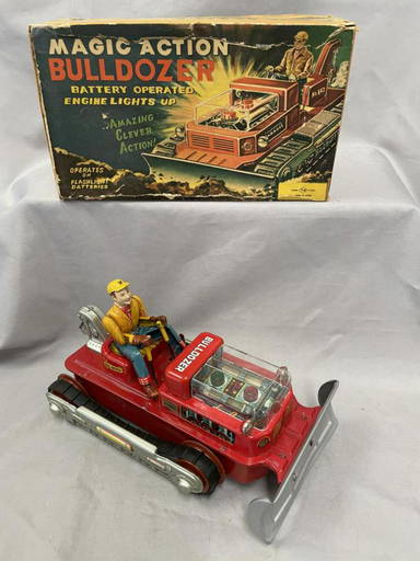 Boxed Nomura Magic Action Bulldozer Battery Op