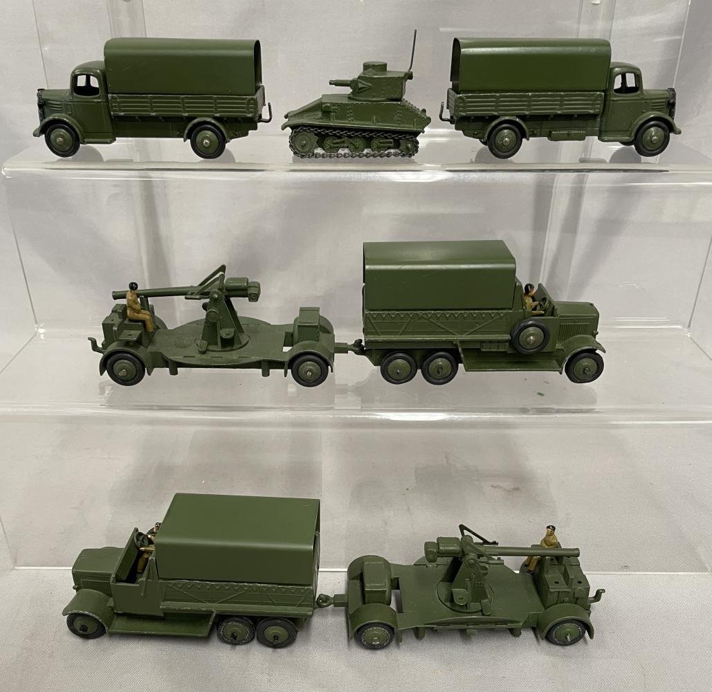7 Early Dinky Military Vehicles