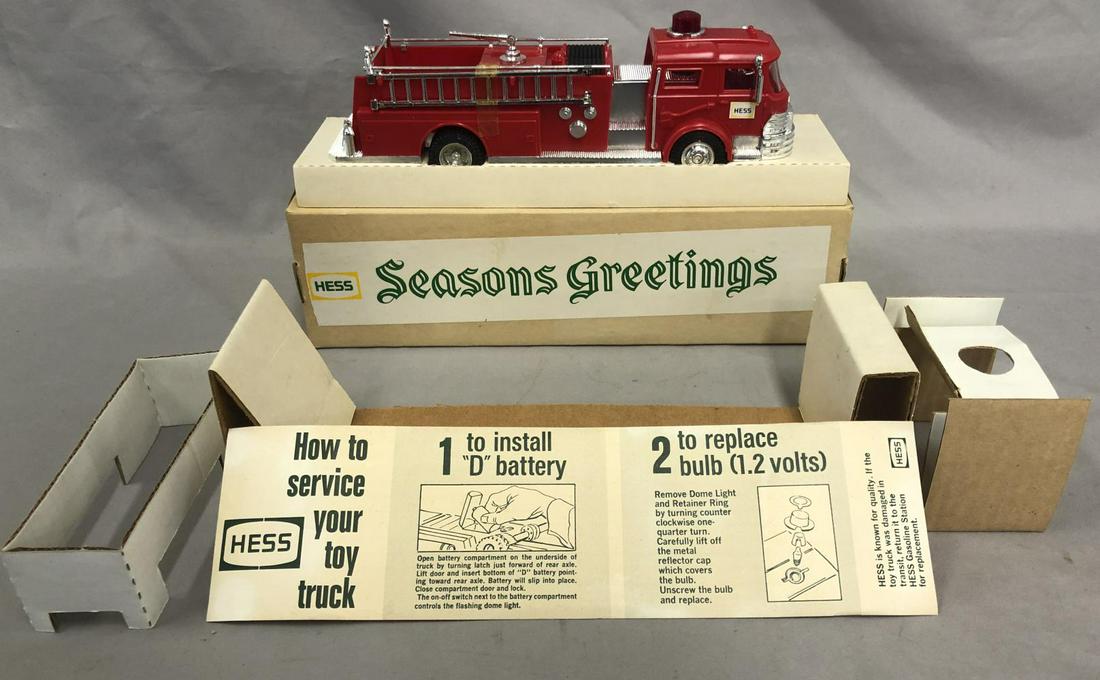 1971 Hess Season’s Greetings Fire Truck, Green - Aug 11, 2021 | Weiss ...