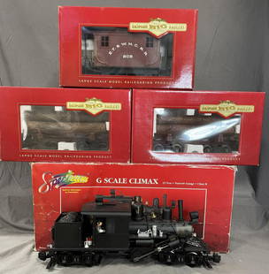 Three Bachmann Big Haulers G Gauge 98490 Skeleton Log Cars With Logs In ...