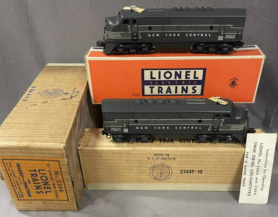 Lionel 2344 Nyc F3 Aa Diesel Locomotives W/ Boxes