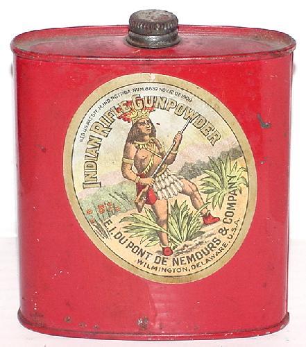 INDIAN RIFLE GUNPOWDER TIN. - Jun 04, 2005 | Weiss Auctions in NY