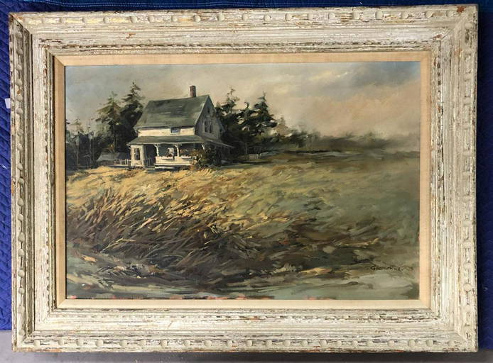Ted Goerschner, Oil on Canvas, "Country House" (#1421) on Apr 06, 2022 ...
