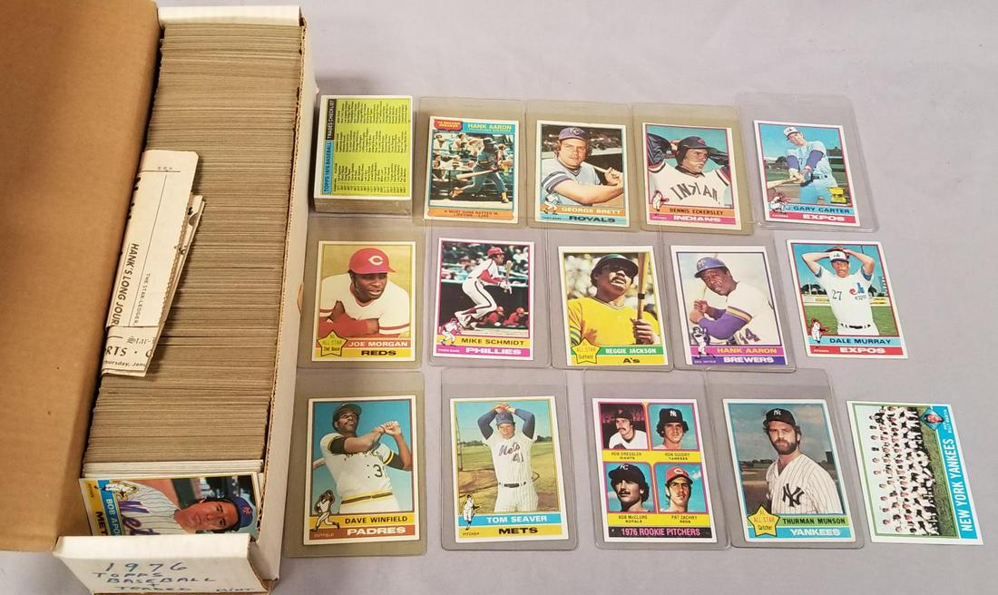 1976 Topps Baseball And Traded Set Complete.