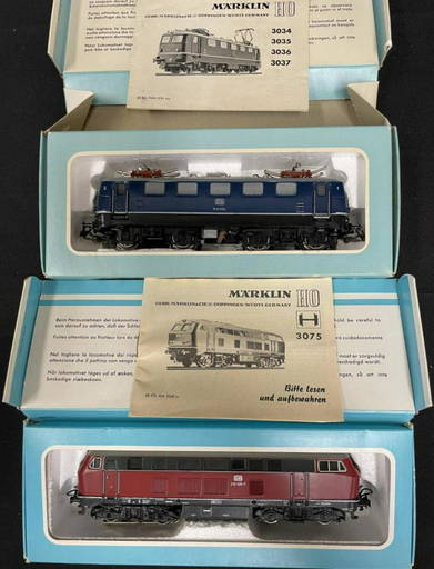 Boxed Vintage Marklin Ho 3034 And 3075 Locomotives