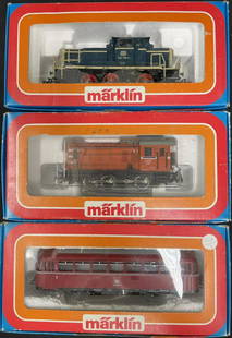 Ho Marklin 3 Rail Db Maroon Livery Railcars
