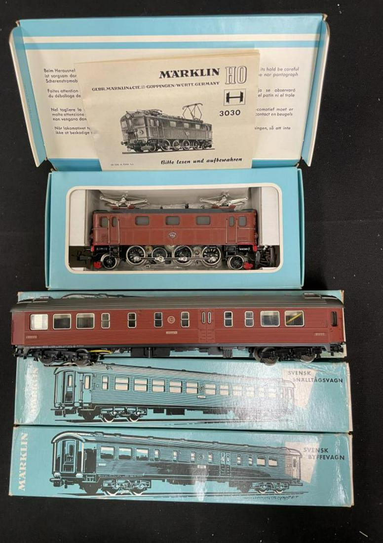 4p Vintage Marklin Ho Swedish Train Set