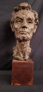 Robert Berks Bust Sculpture Of Abraham Lincoln