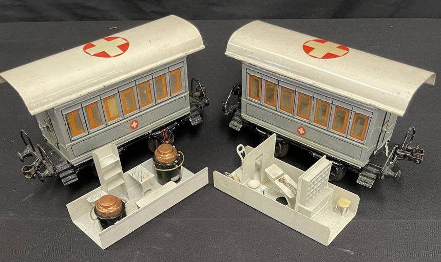 2 Super Hand-Painted Marklin Hospital Wagons (#0009) on Oct 11, 2022 | Weiss Auctions in NY