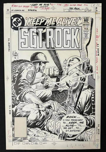 Joe Kubert Sgt. Rock Original Cover Art (#1419) on Oct 19, 2022 | Weiss ...
