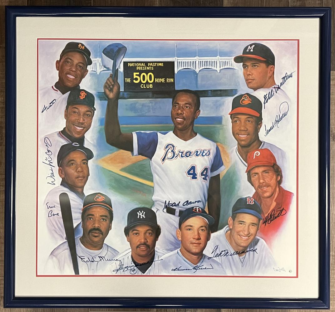 500 Home Run Club Multi Signed Lithograph - Nov 16, 2022 | Weiss ...