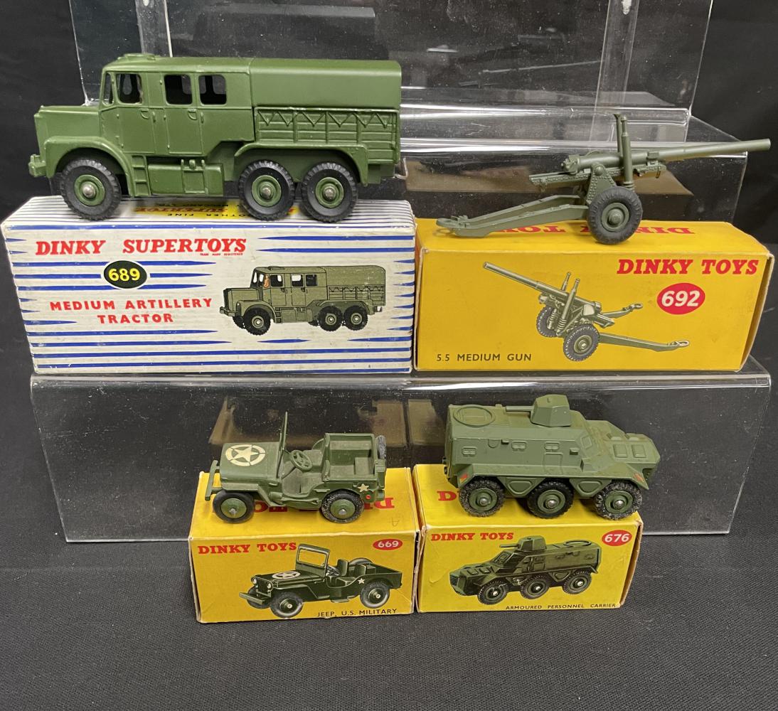 (4) Boxed Dinky Military Vehicles