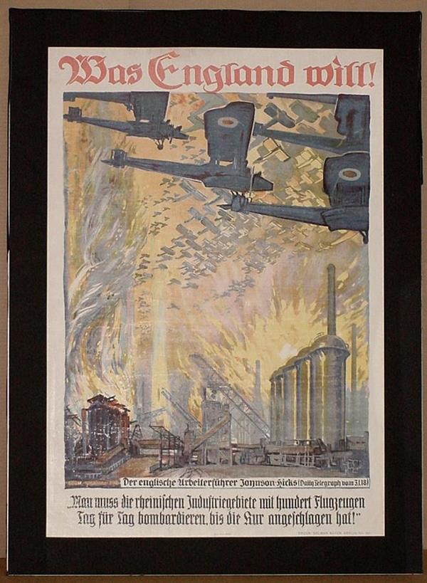 4: ORIGINAL GERMAN WW1 POSTER WAS ENGLAND WILL