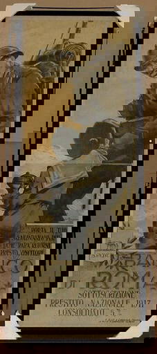Original Italian Ww1 Poster Banco Di Roma