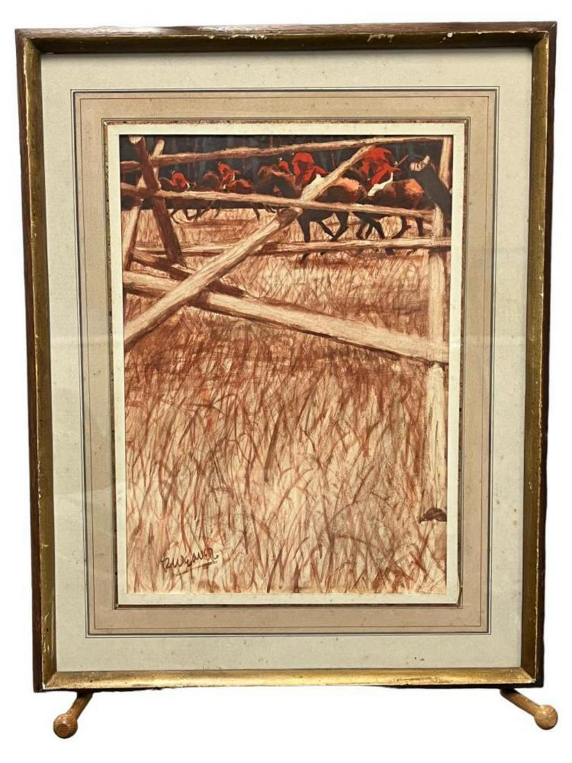 Robert Weaver, "fox Hunt" Watercolor Illustration