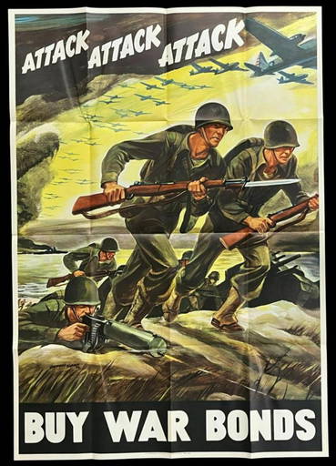 Attack Attack Attack Buy War Bonds Ww Ii Poster