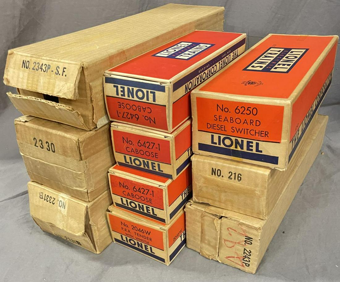 10 EMPTY Lionel Boxes - Mar 16, 2023 | Weiss Auctions in NY