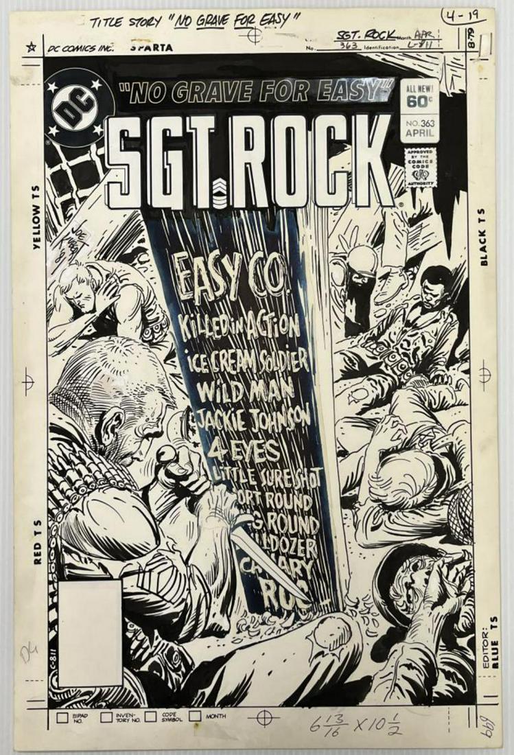 1982 Sgt. Rock #363 Cover Art, Joe Kubert