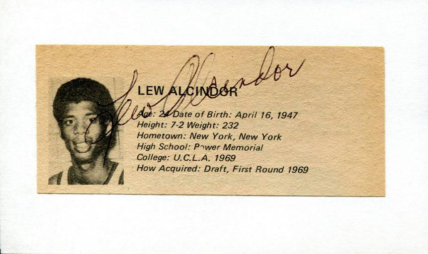 Lew Alcindor Autograph