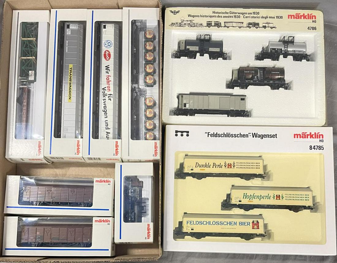 9pc Marklin Ho Freight Cars & Sets