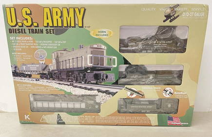 Vintage Marx U.s. Army Train Set W Engine & Tender