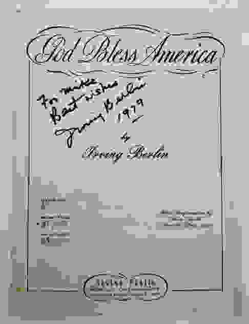 Irving Berlin Signed God Bless America Sheet Music Auction